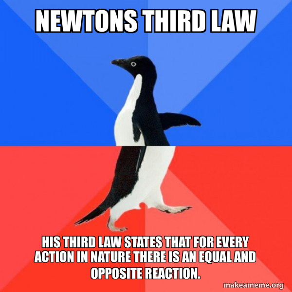 Newtons Third Law His third law states that for every action in nature ...