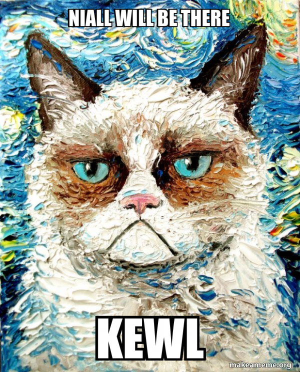 Niall will be there Kewl - Vincent Van No - Grumpy Cat Meme Generator
