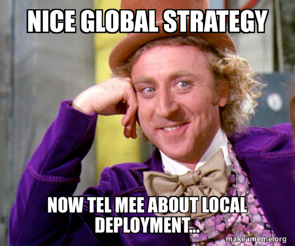 NICE GLOBAL STRATEGY NOW TEL MEE ABOUT LOCAL DEPLOYMENT... - Willy ...