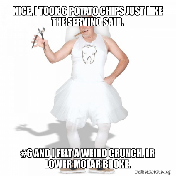 Nice, I took 6 potato chips just like the serving said. #6 and I felt a ...