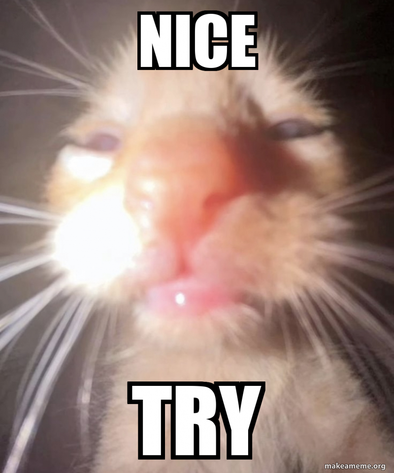 Nice Try Meme Generator