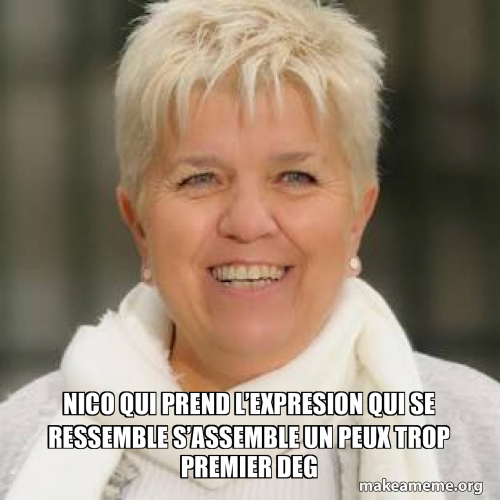 Nico qui prend l’expresion qui se ressemble s’assemble un peux trop ...