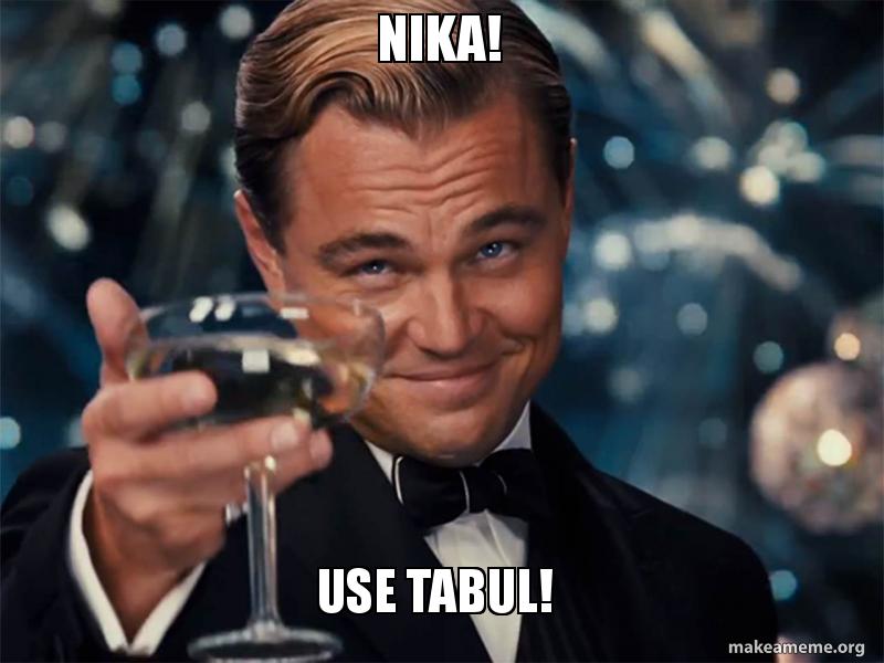 NIKA! Use tabul! Meme Generator