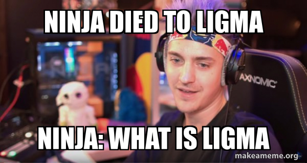 ninja died to ligma ninja: what is ligma - Ninja Tyler Blevins Meme ...
