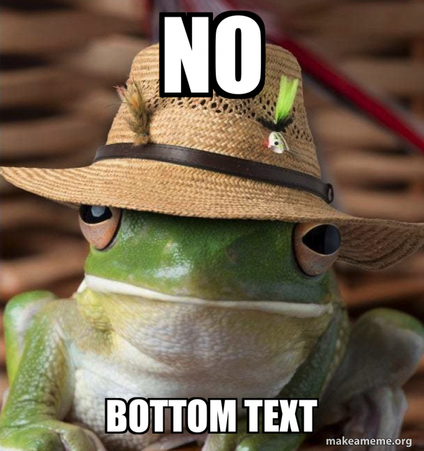 No Bottom Text Meme Generator