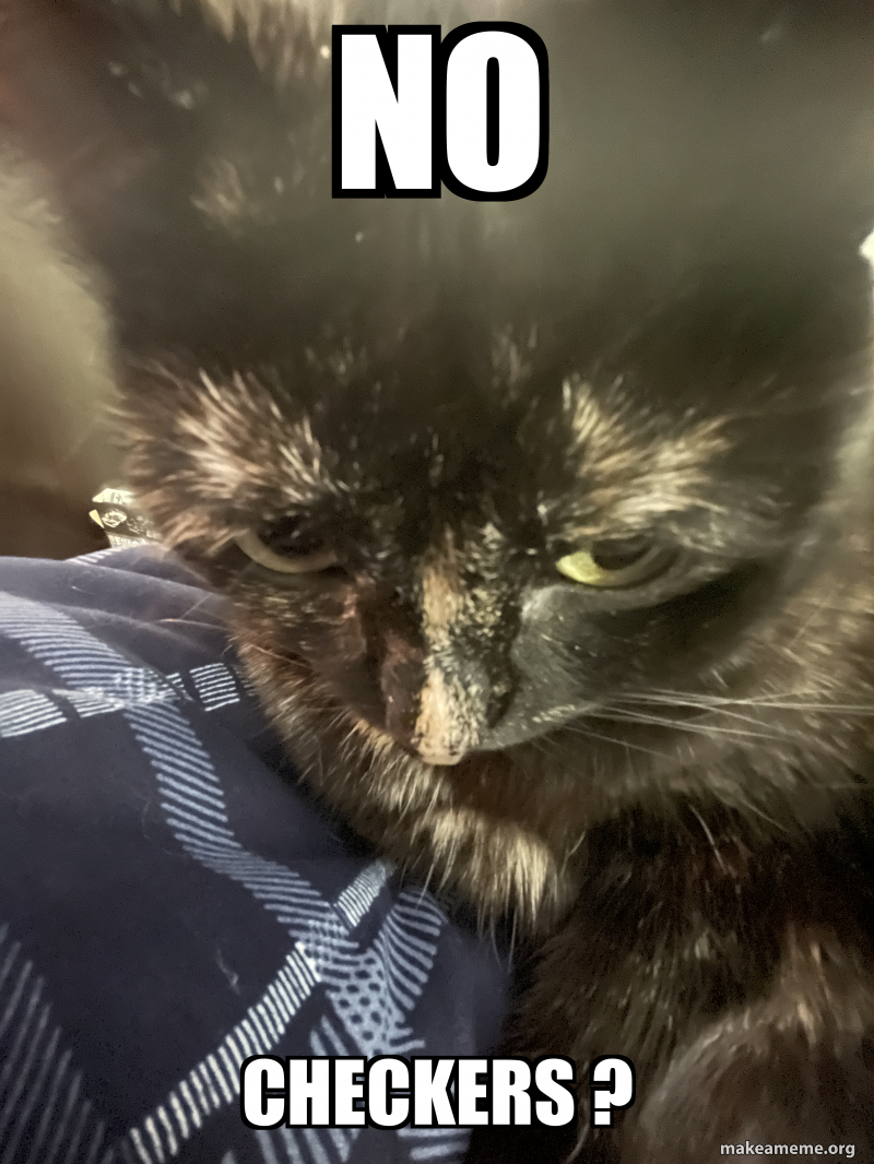No Checkers ? Meme Generator