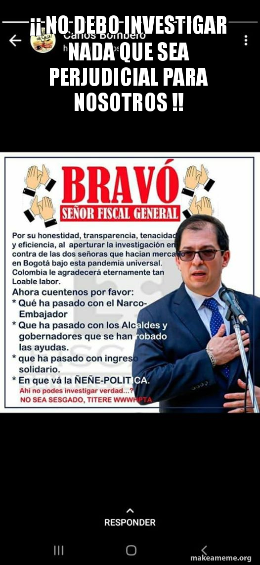 Â¡Â¡ NO DEBO INVESTIGAR NADA QUE SEA PERJUDICIAL PARA NOSOTROS !! Meme ...