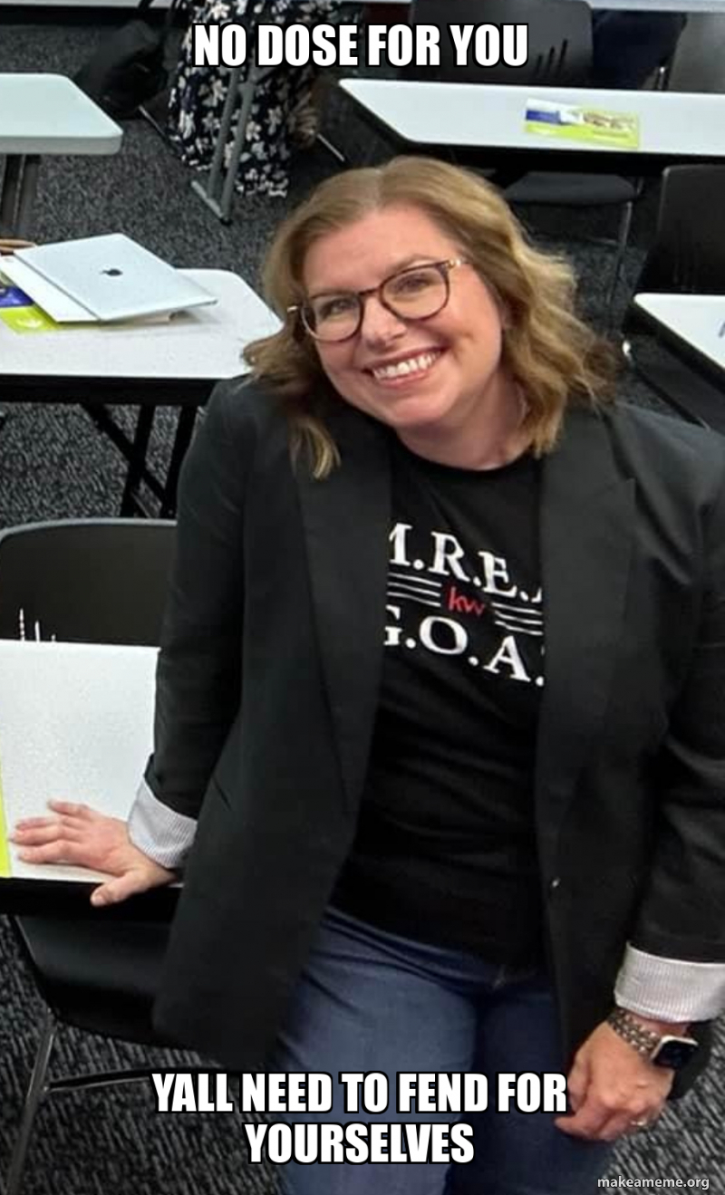 No dose for you Yall need to fend for yourselves Meme Generator