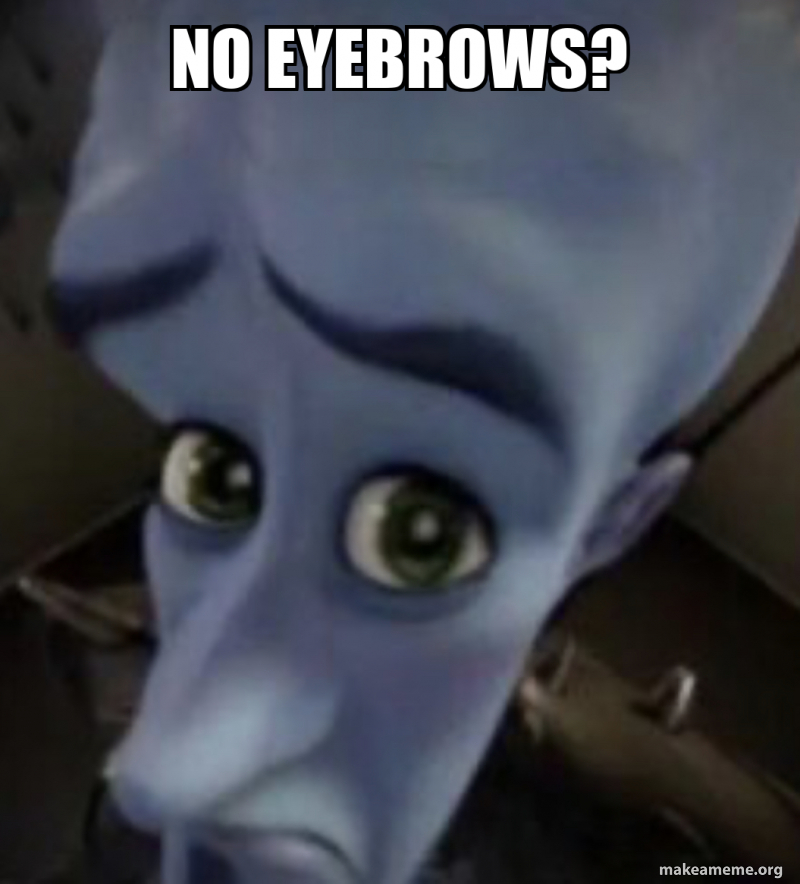 No eyebrows? Meme Generator