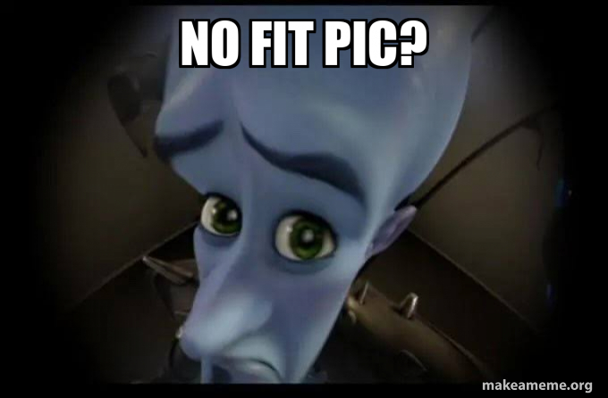 no fit pic? Meme Generator