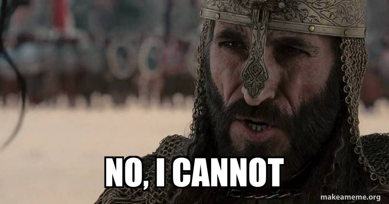 No, i cannot Meme Generator