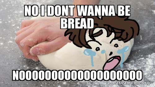 NO I DONT WANNA BE BREAD NOOOOOOOOOOOOOOOOOOO Meme Generator