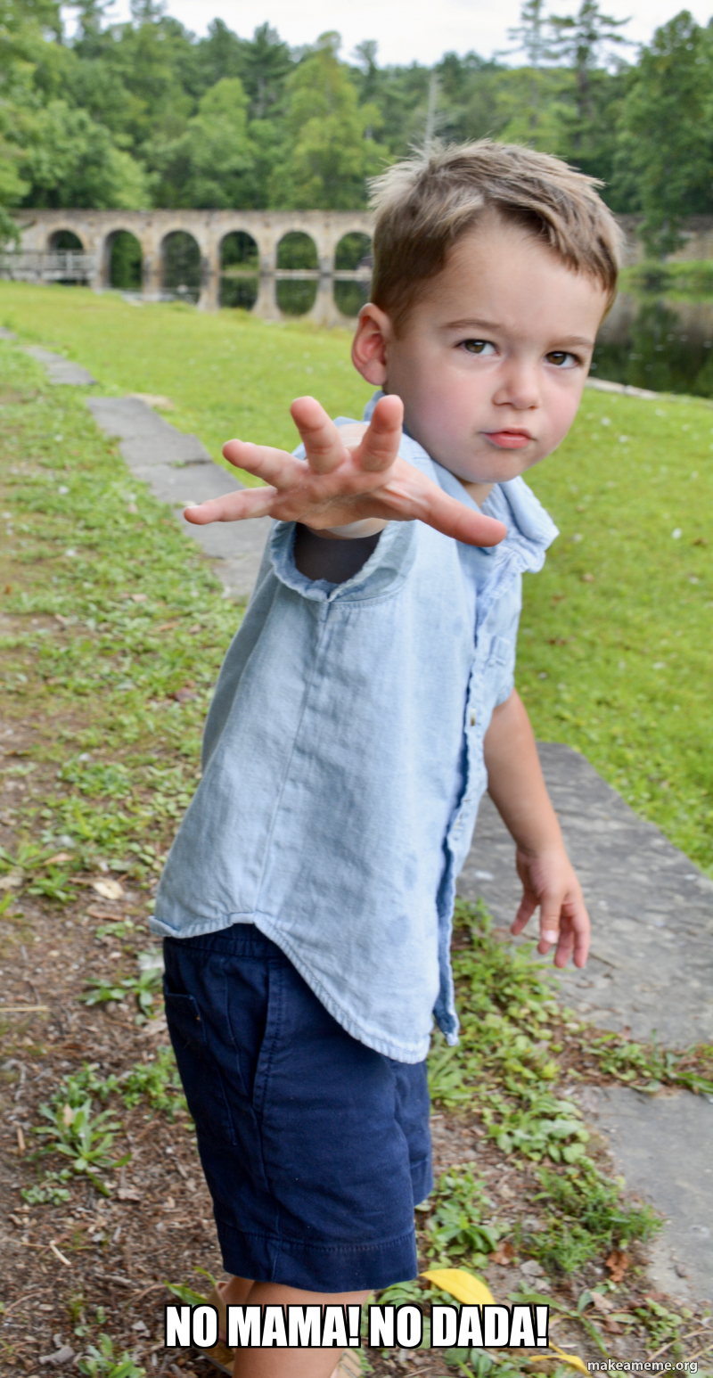 No mama! No dada! Meme Generator