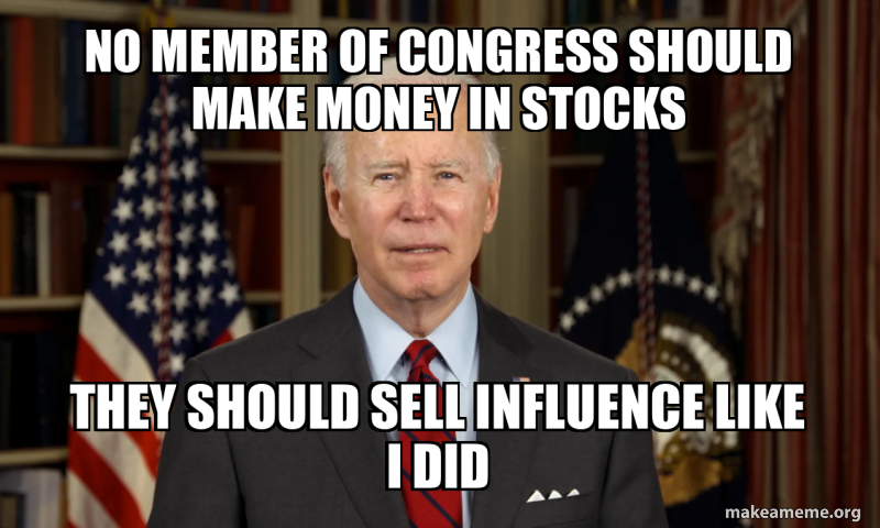 No member of congress should make money in stocks They should sell ...