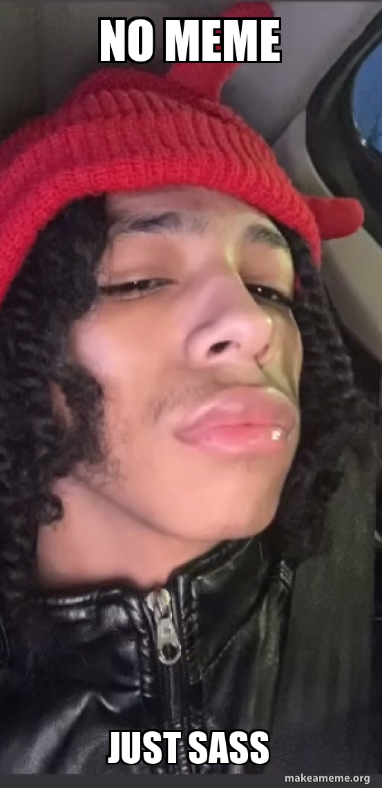 no meme just sass Meme Generator