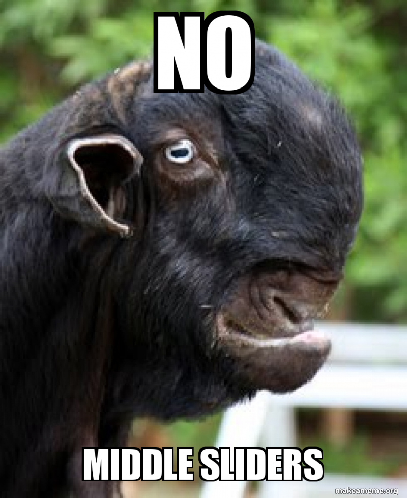 No Middle sliders Meme Generator