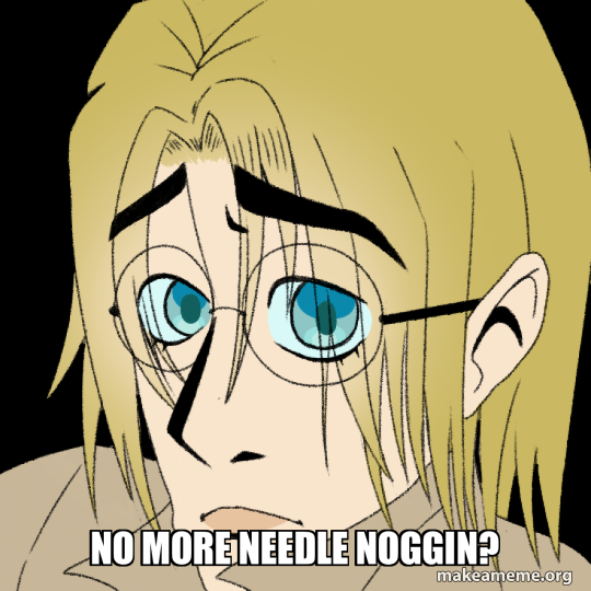 NO MORE NEEDLE NOGGIN? Meme Generator