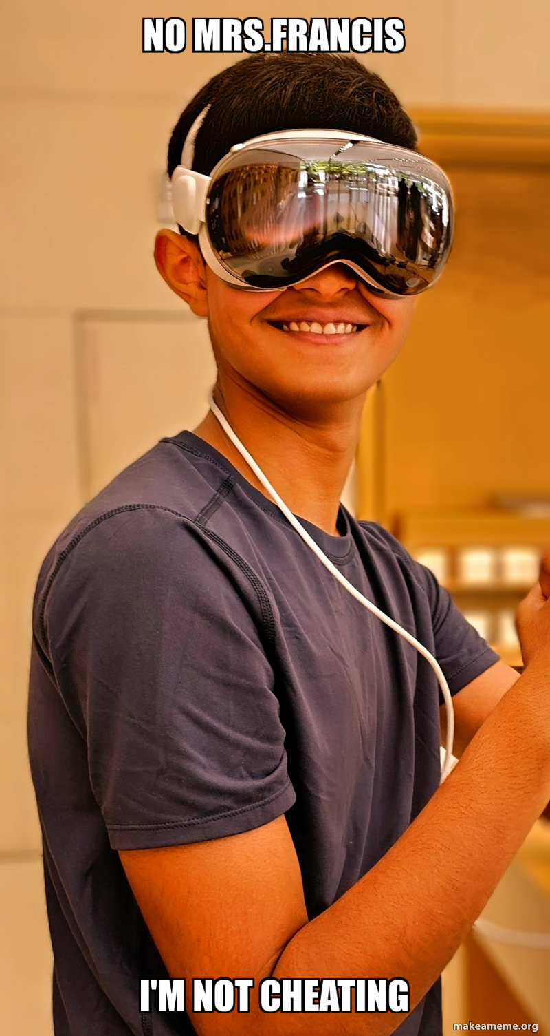 No Mrs.francis I'm not cheating Meme Generator