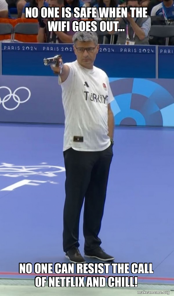 No one is safe when the WiFi goes out... NO ONE can resist the call of ...