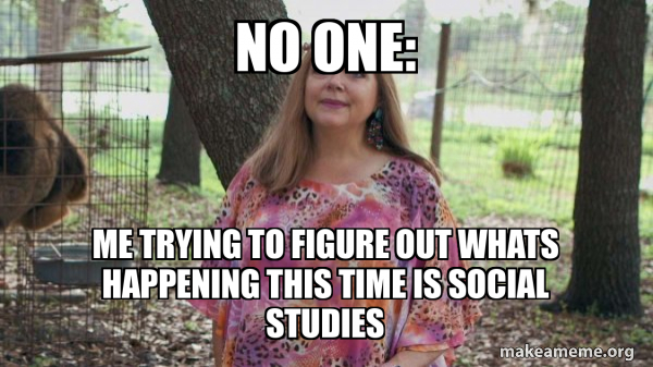 No one: Me trying to figure out whats happening this time is social ...