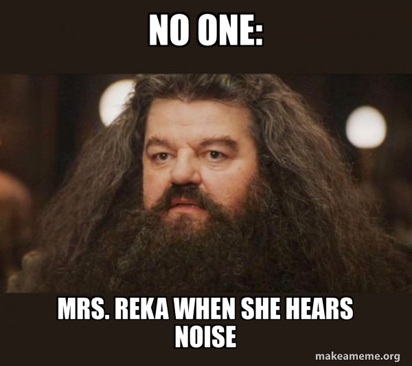 No one: Mrs. Reka when she hears noise - Hagrid - I should not have ...