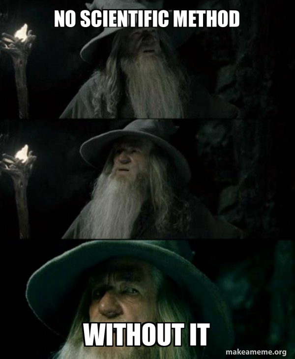No scientific method without it - Confused Gandalf Meme Generator