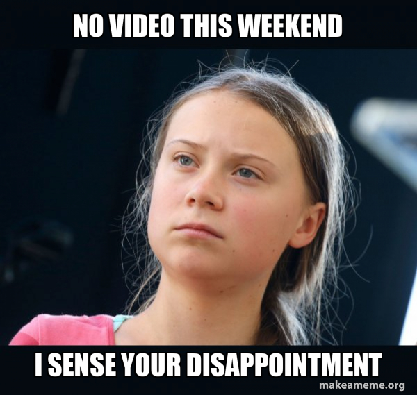 No video this weekend I sense your disappointment - Greta Thunberg Meme ...