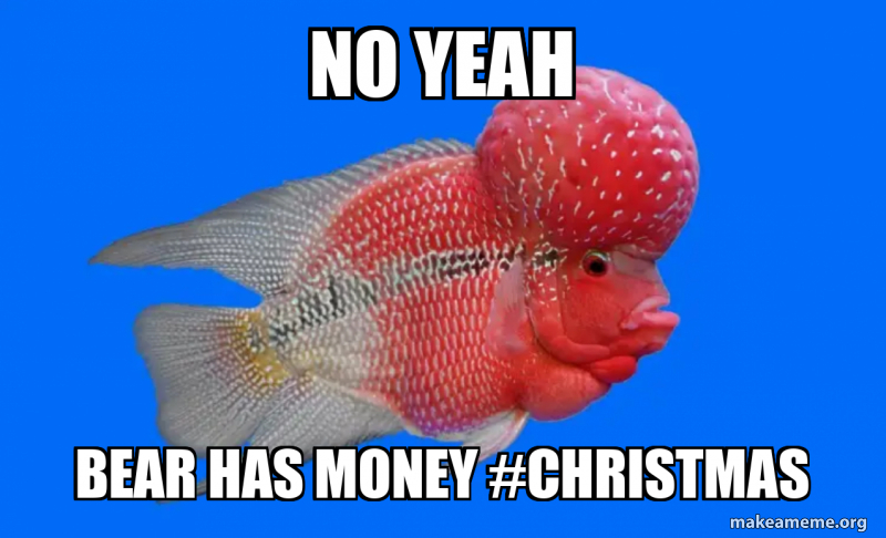 no yeah bear has money #christmas Meme Generator