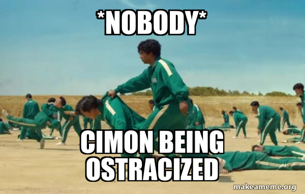 *nobody* Cimon being ostracized - Squid Game Ali Holding Seong Meme ...