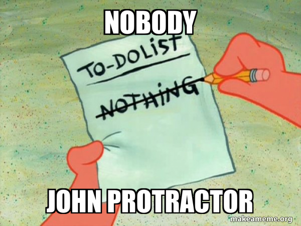 Nobody John protractor - TO-DO List Meme Generator