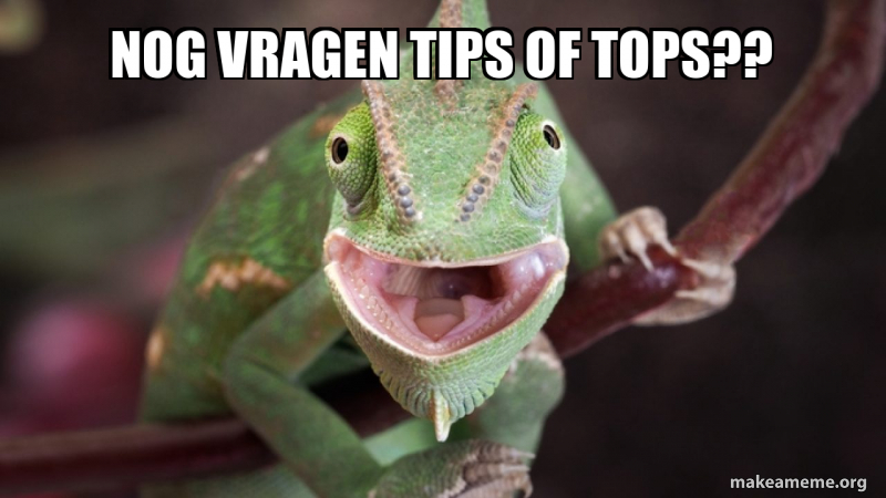 Nog vragen tips of tops?? Meme Generator