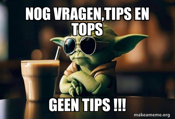 nog vragen,tips en tops geen tips !!! - Cool Yoda (Sunglasses) Meme ...