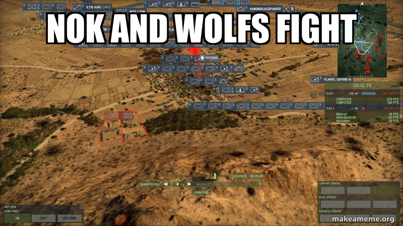 Nok and wolfs fight Meme Generator