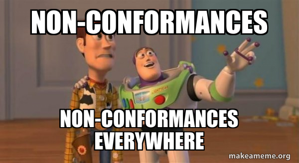 Non-Conformances Non-Conformances everywhere - Buzz and Woody (Toy ...