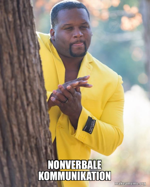 Nonverbale Kommunikation - Anthony Adams in Yellow Suit Rubbing Hands ...