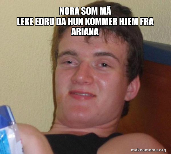 Nora som må leke edru da hun kommer hjem fra ARiana - [10] guy Meme ...