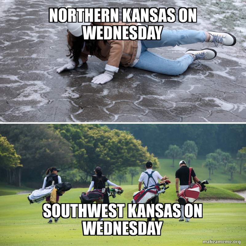 Northern kansas on wednesday Southwest kansas on wednesday Meme Generator