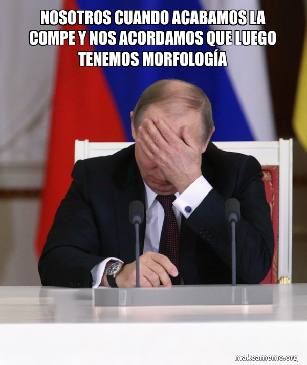 nosotros cuando acabamos la compe y nos acordamos que luego tenemos ...