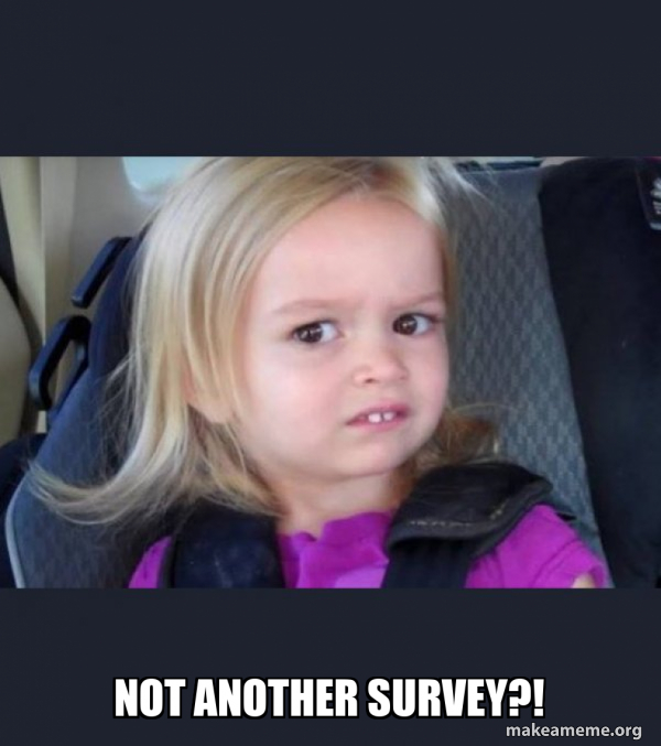 NOT ANOTHER SURVEY?! - Side-Eyes Chloe Meme Generator