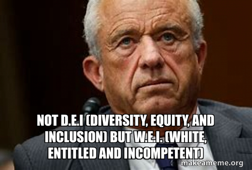 NOT D.E.I (diversity, equity, and inclusion) BUT W.E.I. (white ...