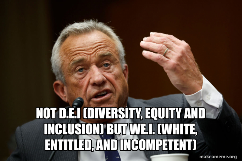 Not D.E.I (diversity, equity and inclusion) but WE.I. (white, entitled ...