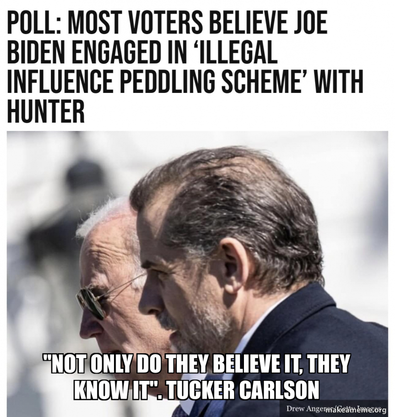 "not only do they believe it, they know it". Tucker Carlson Meme Generator