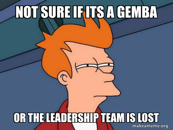 Not Sure If Its a gemba or the leadership team is lost - Futurama Fry ...