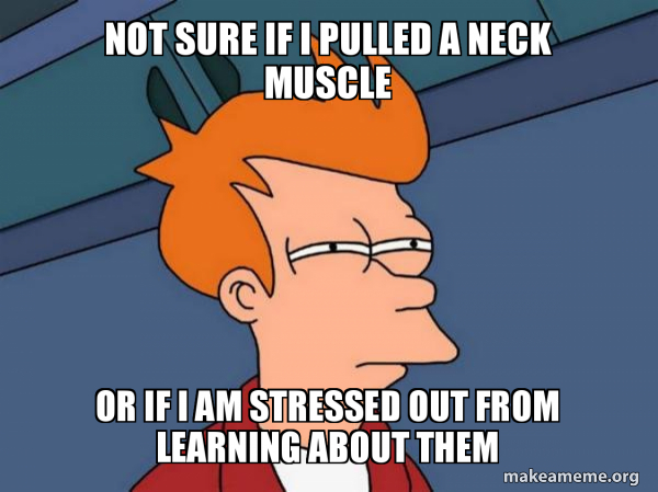 not sure if I pulled a neck muscle or if I am stressed out from ...