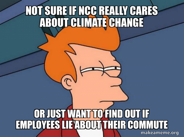 NOT SURE IF NCC REALLY CARES ABOUT CLIMATE CHANGE OR JUST WANT TO FIND ...