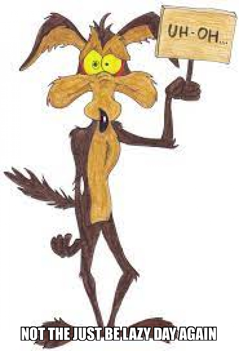 not the just be lazy day again Meme Generator