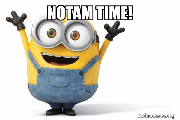 NOTAM TIME! - Happy Minion Meme Generator
