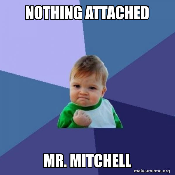 nothing attached Mr. Mitchell - Success Kid Meme Generator