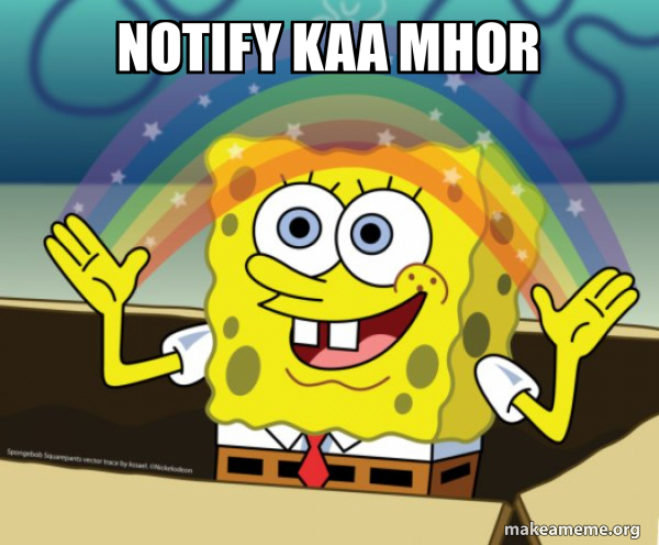 notify kaa mhor - Rainbow SpongeBob Meme Generator