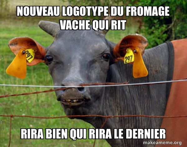 Nouveau logotype du fromage Vache qui rit Rira bien qui rira le dernier ...